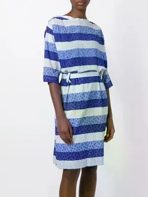 COURREGES Tonal Stripe Dress