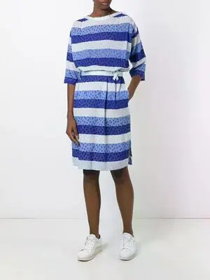 COURREGES Tonal Stripe Dress