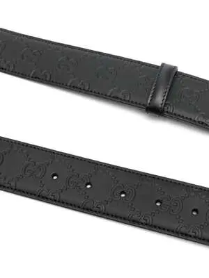 Gucci G Buckle Leather Belt