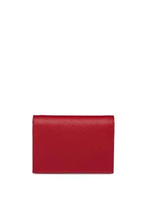Prada Small Logo-plaque Wallet - Red