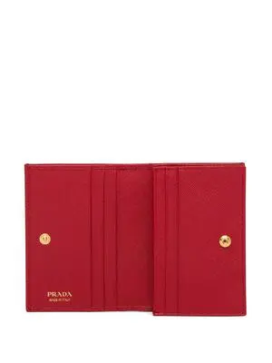 Prada Small Logo-plaque Wallet - Red