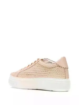 Casadei Woven Low-top Sneakers - Pink