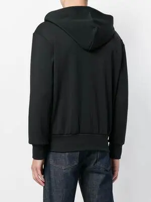 Play Comme Des Garcon Zip-up Hoodie With Heart Patch - Black