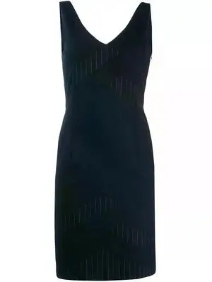 Dior 2000s Pinstripe Panel Dress