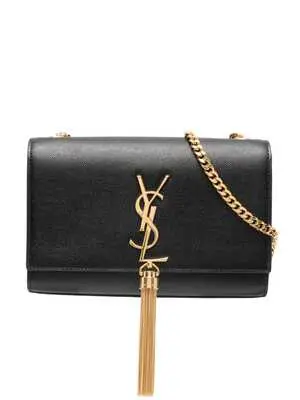 Saint Laurent Kate Silver Tone Shoulder Bags