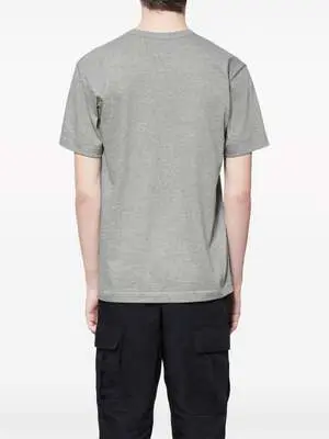 Play Comme Des Garcon Heart-patch Cotton T-shirt - Grey