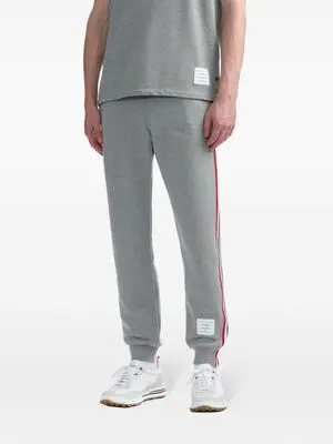 Thom Browne Rwb Stripe-trimmed Track Pants - Grey