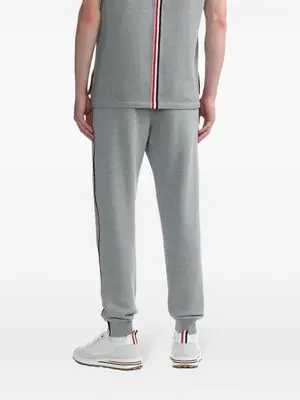 Thom Browne Rwb Stripe-trimmed Track Pants - Grey
