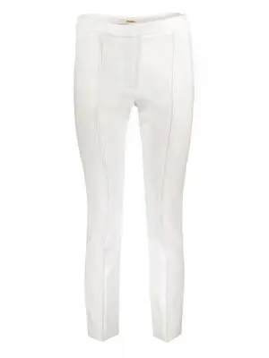 Adam Lippes Cropped Stovepipe Trousers - White