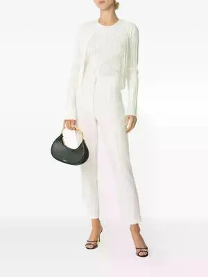 Adam Lippes Cropped Stovepipe Trousers - White