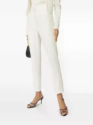 Adam Lippes Cropped Stovepipe Trousers - White