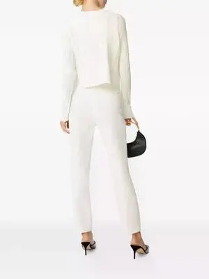 Adam Lippes Cropped Stovepipe Trousers - White