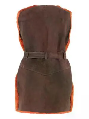 Alberta Ferretti Sleeveless Shearling Gilet