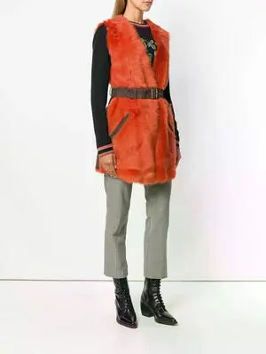 Alberta Ferretti Sleeveless Shearling Gilet