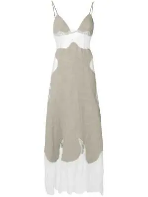 Off-white Paneled Dresses