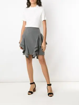 OLYMPIAH Frill Layered Mini Skirt