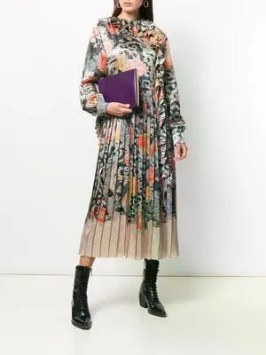Valentino Garavani Oriental Print Satin Dress