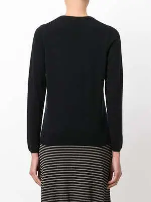 N.peal Round Neck Cardigan - Black