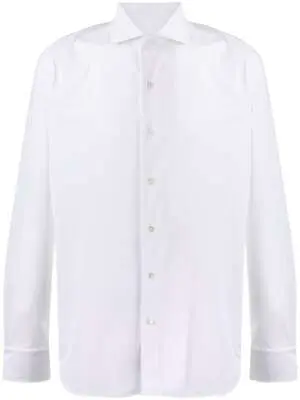 ORIAN Plain Long-sleeve Shirt - White