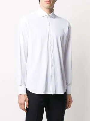 ORIAN Plain Long-sleeve Shirt - White