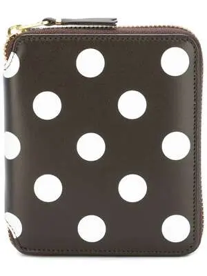 Comme Des Garçons Polka Dot Wallet - Brown