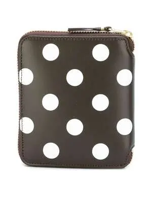 Comme Des Garçons Polka Dot Wallet - Brown