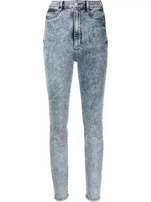 Philipp Plein Super High-waist Skinny Jeans - Blue