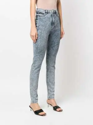 Philipp Plein Super High-waist Skinny Jeans - Blue
