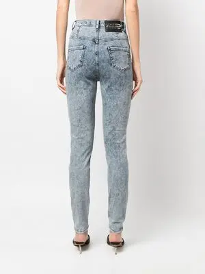 Philipp Plein Super High-waist Skinny Jeans - Blue