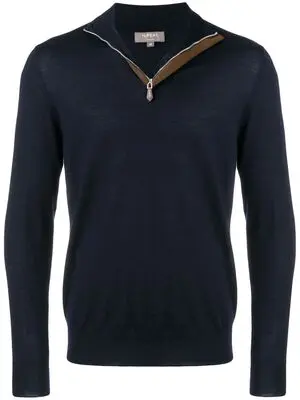 N.peal The Regent Half-zip Jumper - Blue