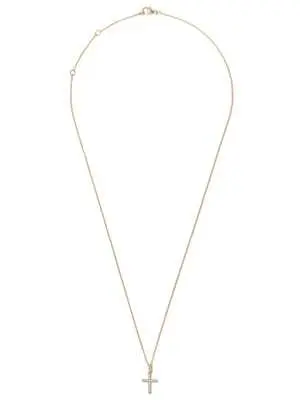 David Yurman 18kt Yellow Diamond Cross Necklace - Gold