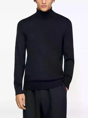 Sandro Wool Turtleneck Sweater - Black