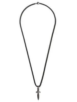 David Yurman David Yurman Sterling Silver Waves Dagger Diamond Amulet Ssabd