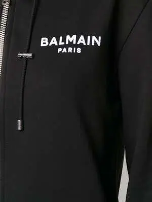 Balmain Logo Zipped Hoodie