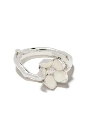 SHAUN LEANE Cherry Blossom Diamond Flower Ring
