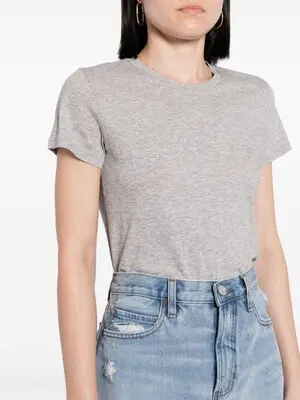 Vince Mélange-effect Cotton T-shirt - Grey