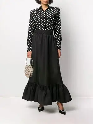 Valentino Garavani Peplum Hem Long Skirt