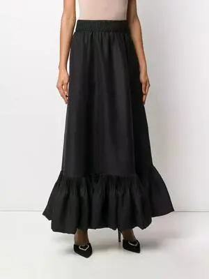 Valentino Garavani Peplum Hem Long Skirt