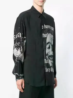 Yohji Yamamoto Graphic Print Shirt