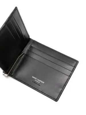 Saint Laurent Cassandre Bi-fold Leather Wallet