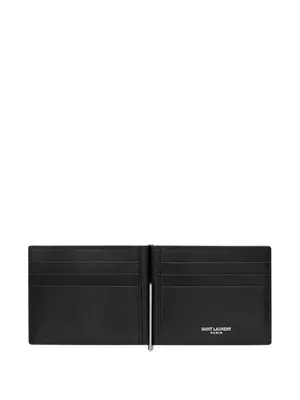 Saint Laurent Cassandre Bi-fold Leather Wallet
