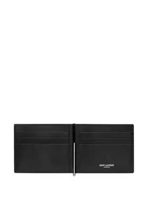 Saint Laurent Cassandre Bi-fold Leather Wallet