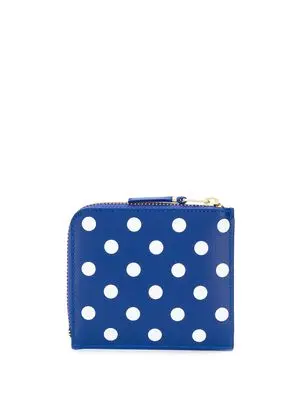 Comme Des Garçons Dotted Pattern Wallet - Blue