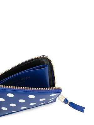 Comme Des Garçons Dotted Pattern Wallet - Blue