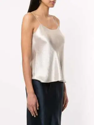 Vince Flared Tank Top - Silver