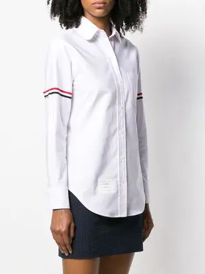 Thom Browne University Stripe Armband Oxford Shirt - Pink