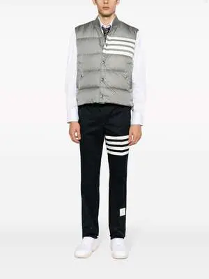 Thom Browne 4-bar Matte Nylon Down Vest - Grey
