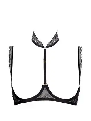 MAISON CLOSE Le Petit Secret Naked Breast Bra - Black