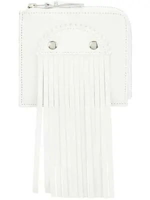 Comme Des Garçons Fringed Cardholder - White
