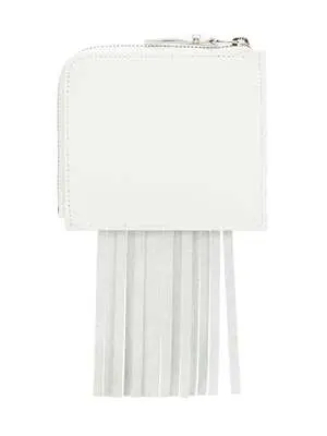 Comme Des Garçons Fringed Cardholder - White